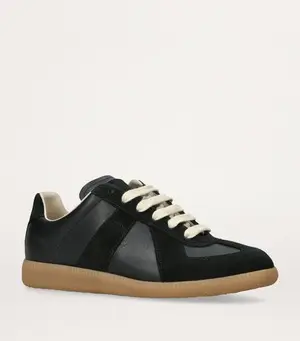MAISON MARGIELA Leather Replica Sneakers - Black