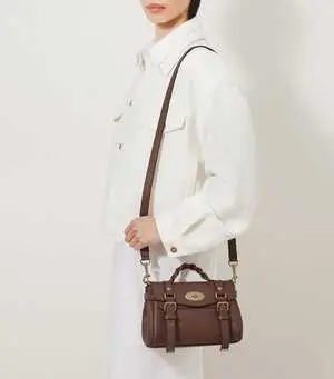 Mulberry Mini Leather Alexa Crossbody Bag - Brown