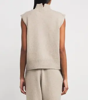 Harrods Cashmere Sleeveless Sweater - Beige