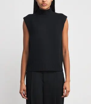 Harrods Cashmere Sleeveless Sweater - Black
