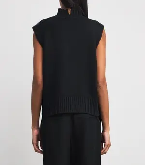 Harrods Cashmere Sleeveless Sweater - Black
