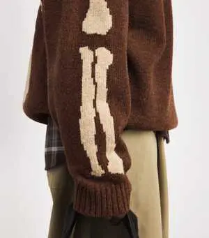 Kapital Wool Bone Intarsia Sweater