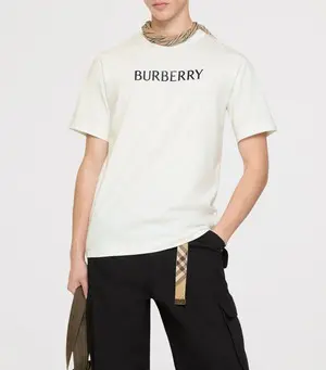 Burberry Cotton Logo Slim T-shirt - White
