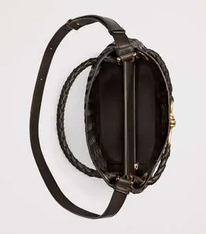 Bottega Veneta Small Leather Andiamo Bucket Bag - Grey