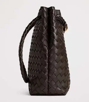 Bottega Veneta Small Leather Andiamo Bucket Bag - Grey