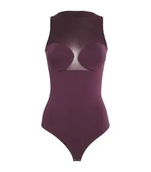 Wolford Bustier String Bodysuit - Purple