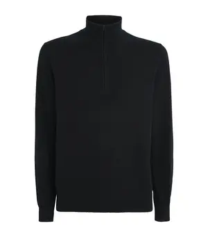 Vince Quarter-zip Cashmere Sweater - Black