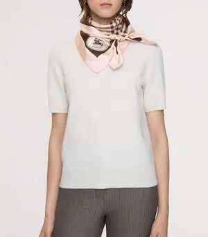 Burberry Silk Check Scarf - Pink