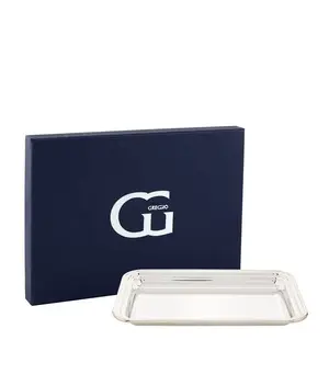 GREGGIO Plated Georgian Rectangular Tray - Silver