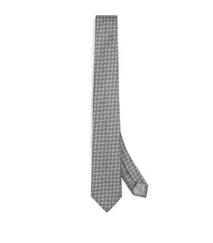 Giorgio Armani Silk Geometric Neck Tie - Beige