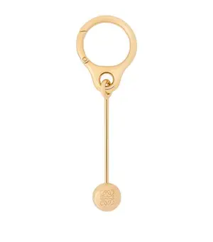 Loewe Bar Pebble Keyring - Gold
