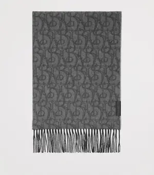Burberry Cashmere B Charm Scarf - Grey
