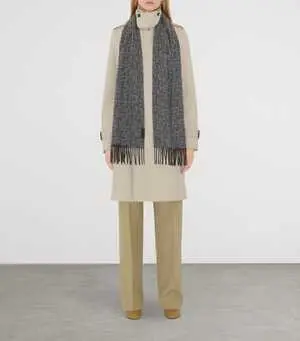 Burberry Cashmere B Charm Scarf - Grey