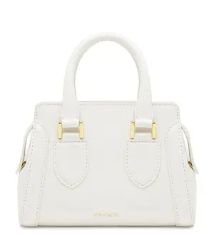 Alexander McQueen Mini Leather Birdee Bag - White