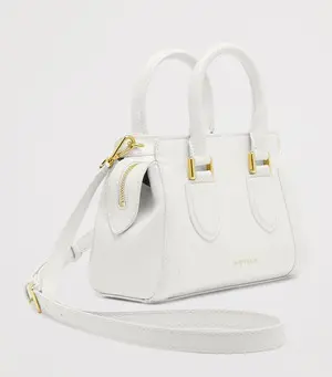 Alexander McQueen Mini Leather Birdee Bag - White
