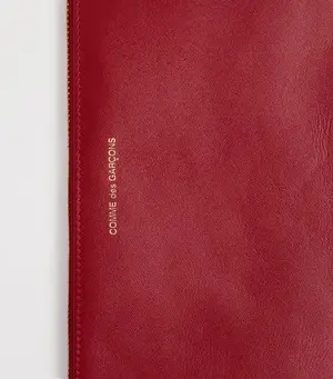 Comme Des Garçons Large Leather Zipped Pouch