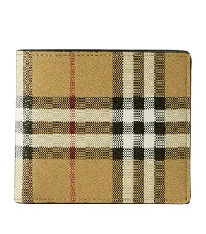 Burberry Check Bifold Coin Wallet - Beige