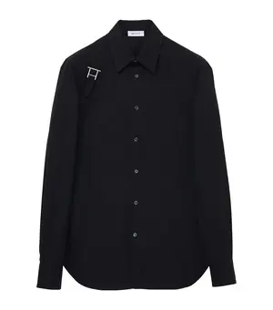 Alexander McQueen Cotton Harness Shirt - Black