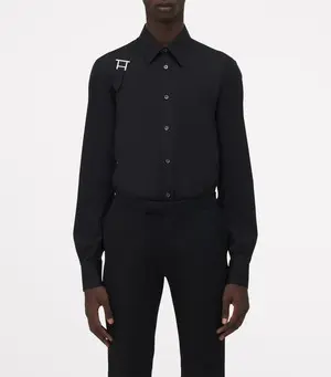 Alexander McQueen Cotton Harness Shirt - Black