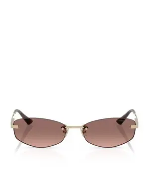 JIMMY CHOO Wire Oval Sunglasses - Gold
