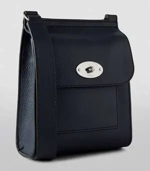 Mulberry Leather Messenger Bag - Blue