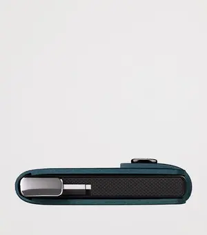 SECRID Leather Embossed Lines Miniwallet - Blue