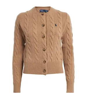 Polo Ralph Lauren Wool-cashmere Cable-knit Cardigan