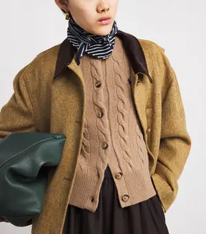 Polo Ralph Lauren Wool-cashmere Cable-knit Cardigan