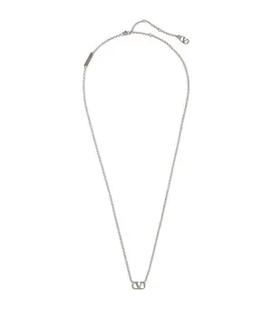Valentino Garavani Vlogo Chain Necklace - White