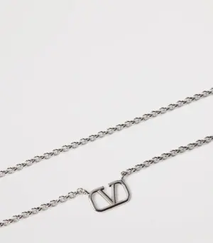 Valentino Garavani Vlogo Chain Necklace - White