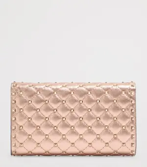 Valentino Garavani Leather Rockstud Spike Shoulder Bag - Nude