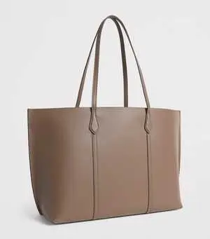 Tory Burch Leather Perry Tote Bag - Brown