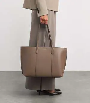 Tory Burch Leather Perry Tote Bag - Brown