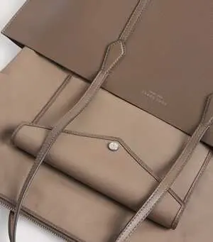 Tory Burch Leather Perry Tote Bag - Brown
