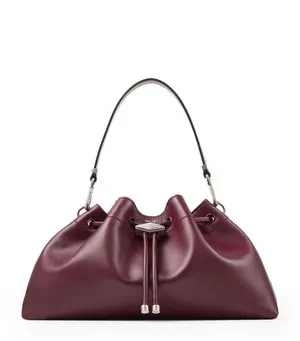 JIMMY CHOO Medium Cinch Leather Shoulder Bag