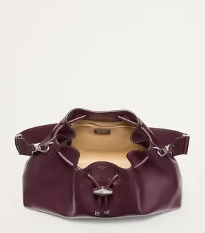 JIMMY CHOO Medium Cinch Leather Shoulder Bag