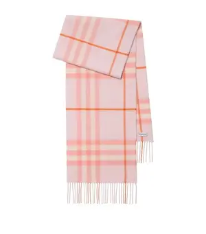 Burberry Cashmere Check Scarf - Pink