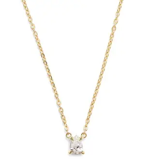 Harrods 18-karat Yellow And Diamond Pendant Necklace - Gold