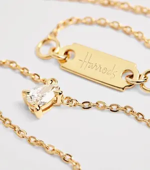 Harrods 18-karat Yellow And Diamond Pendant Necklace