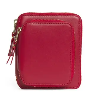 Comme Des Garçons Leather Zipped Wallet - Red