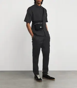 Stone Island Slim Cargo Trousers - Black