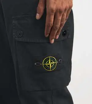 Stone Island Slim Cargo Trousers - Black