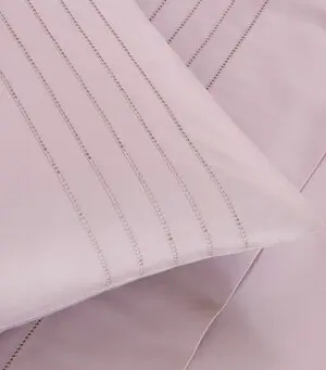 Frette Cotton Lush Ajour Square Pillowcase Set - Pink