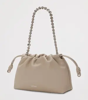Loewe Medium Leather Flamenco Shoulder Bag - Green