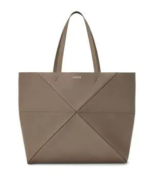 Loewe Large Leather Puzzle Fold Tote Bag