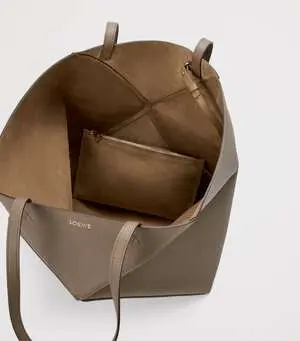 Loewe Large Leather Puzzle Fold Tote Bag