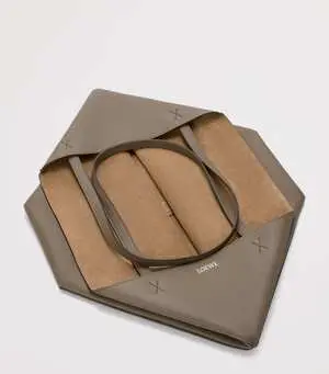 Loewe Large Leather Puzzle Fold Tote Bag