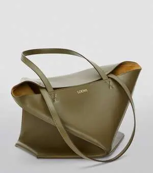 Loewe Medium Leather Puzzle Fold Tote Bag
