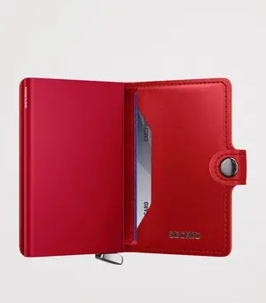 SECRID Leather Diamond-embossed Miniwallet - Red