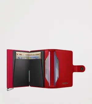 SECRID Leather Diamond-embossed Miniwallet - Red